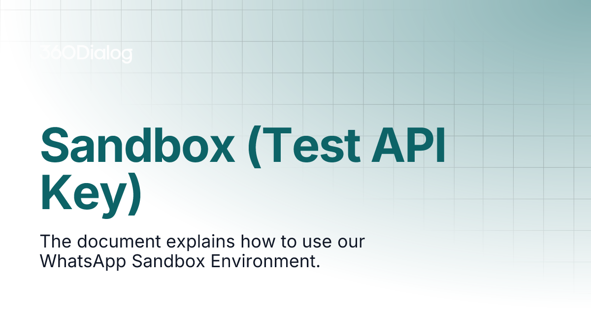 Sandbox (Test API Key) | Client Documentation