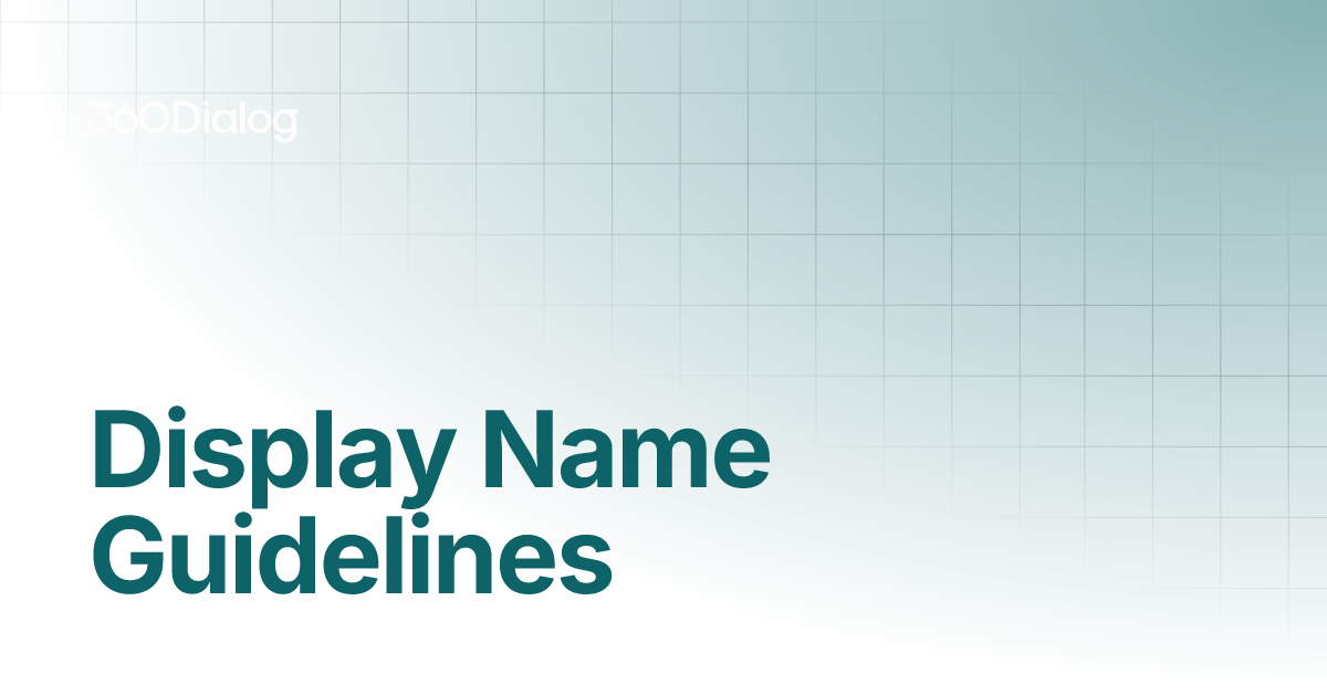 Display Name Guidelines | Client Documentation