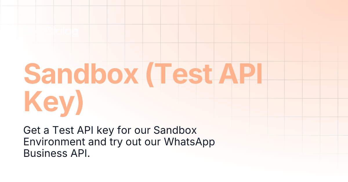 Sandbox (Test API Key) | 360Dialog