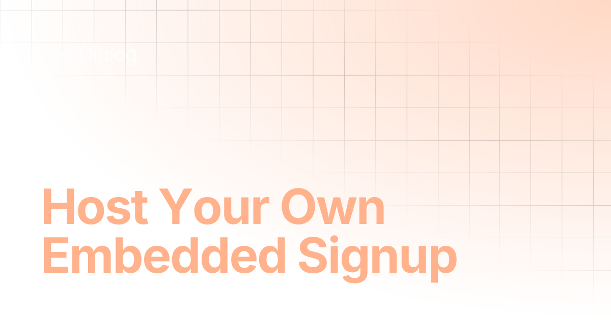 Host Your Own Embedded Signup | 360Dialog