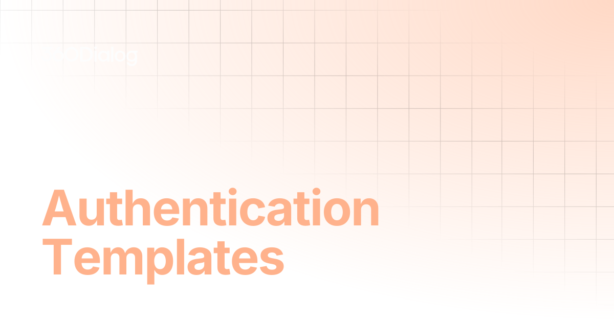 Authentication Templates 360dialog