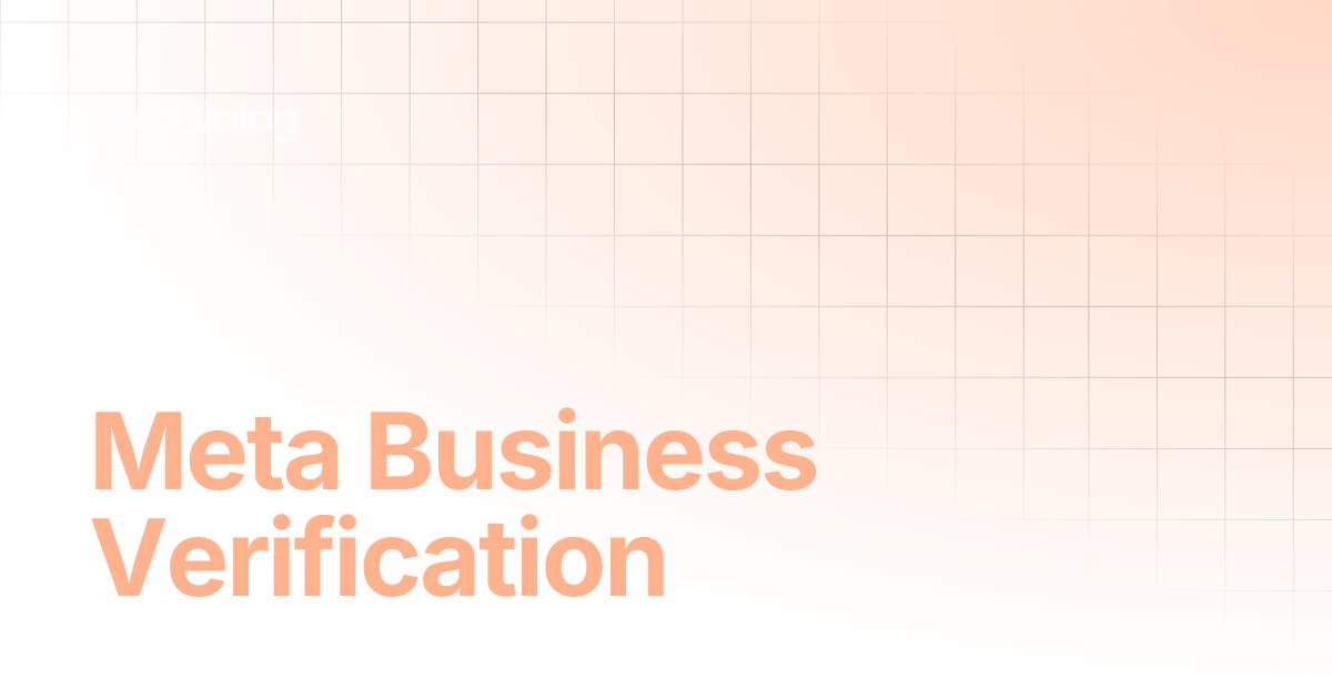 Meta Business Verification | 360Dialog