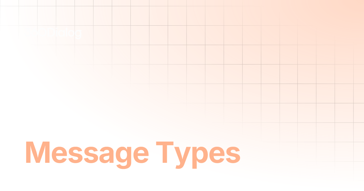 Message Types | 360Dialog Message Types | 360Dialog