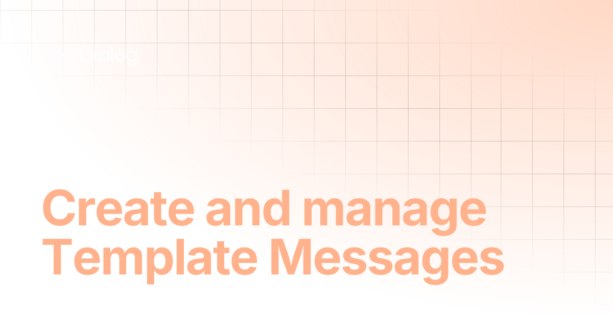 Create and manage Template Messages | 360Dialog