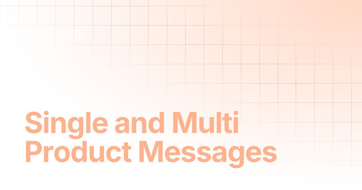 Single and Multi Product Messages | 360Dialog