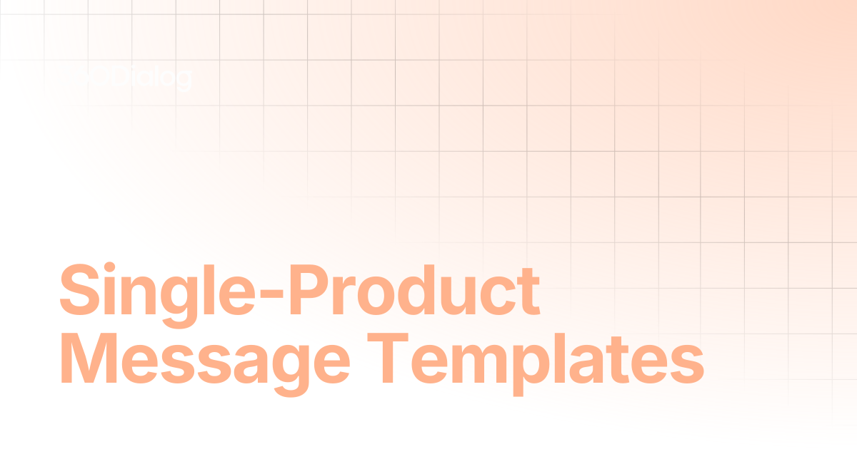 Single-Product Message Templates | 360Dialog