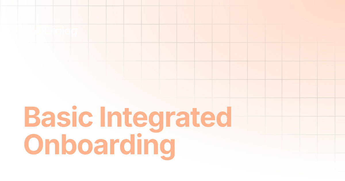 Basic Integrated Onboarding | 360Dialog